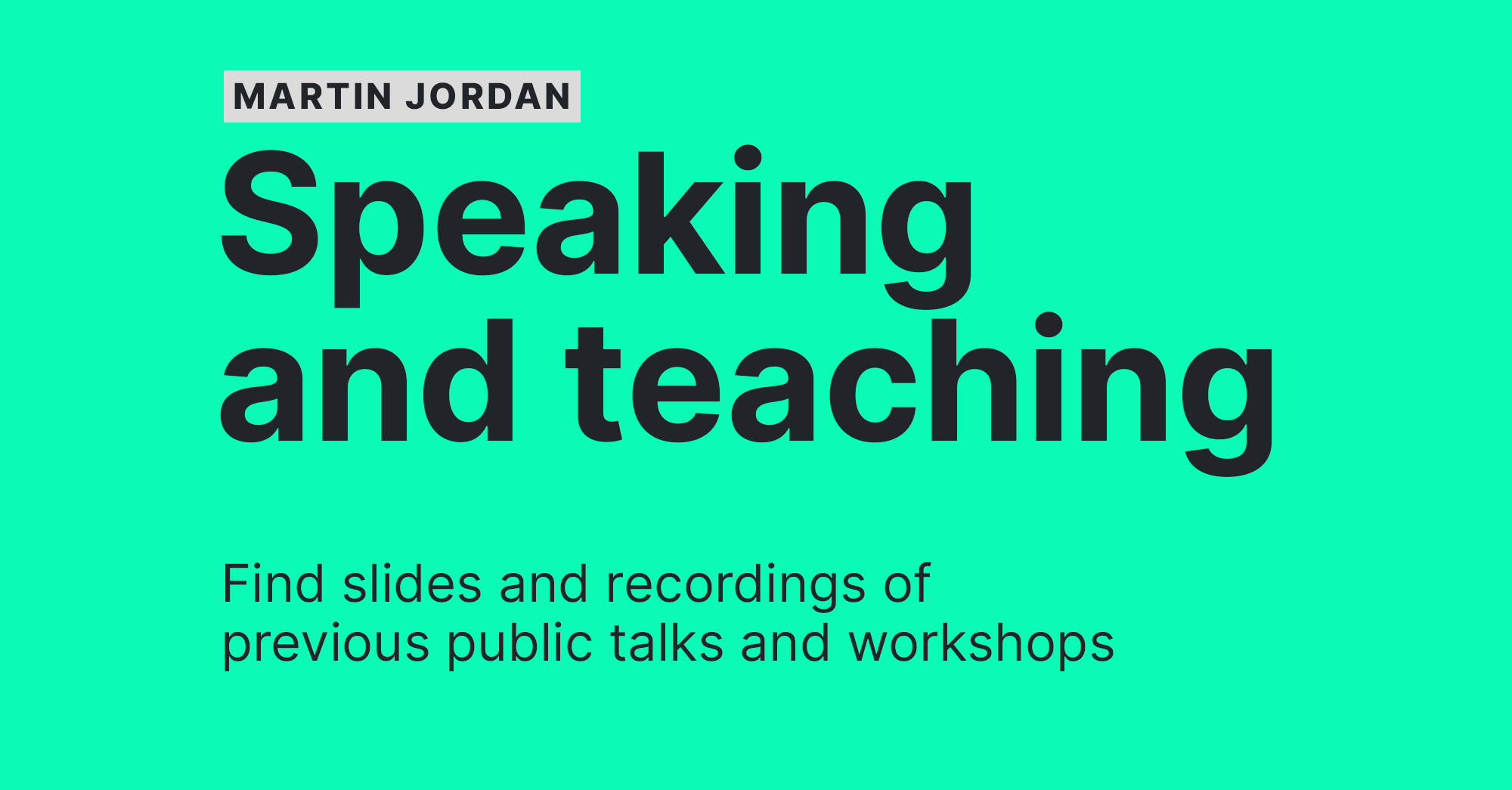 Martin Jordan – biography and vita